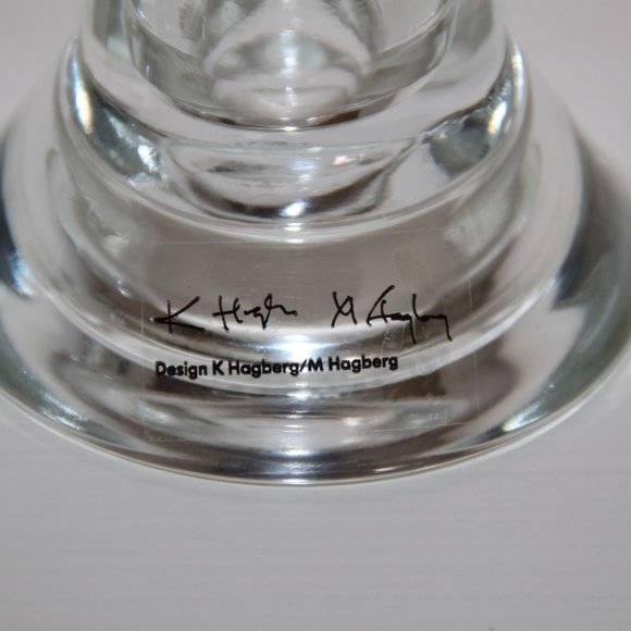 K Hagberg & M Hagberg | Accents | Km Hagberg Artist Signed Glass Candle ...